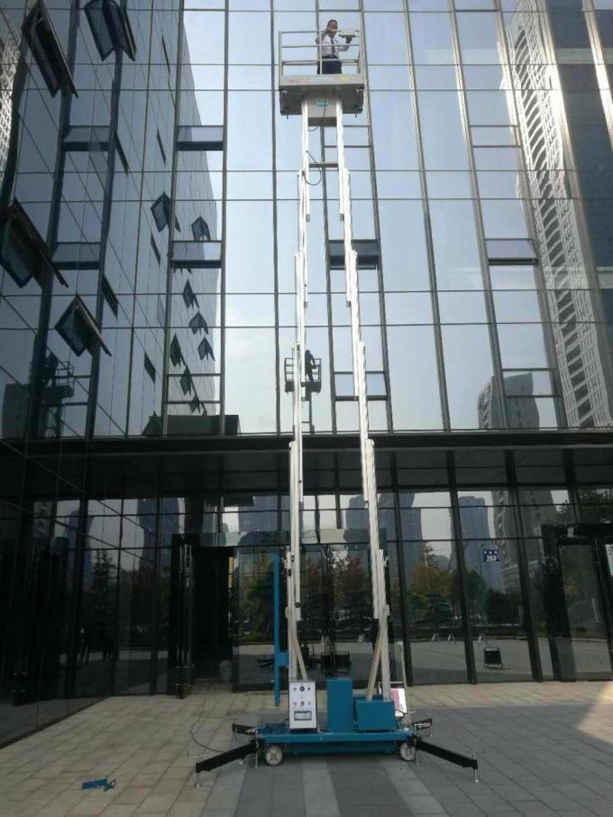 12 M Aluminum Alloy Double Mast Man lift Aerial Work Platform aerial ...