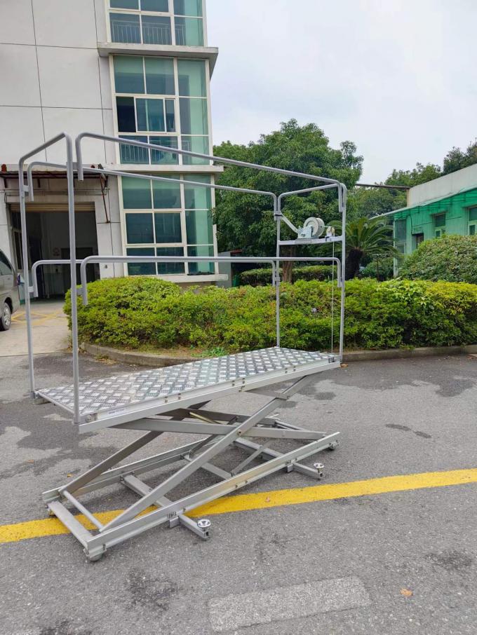 1500mm Height Manual Scissor Lift Platform With Table Personal Home ...