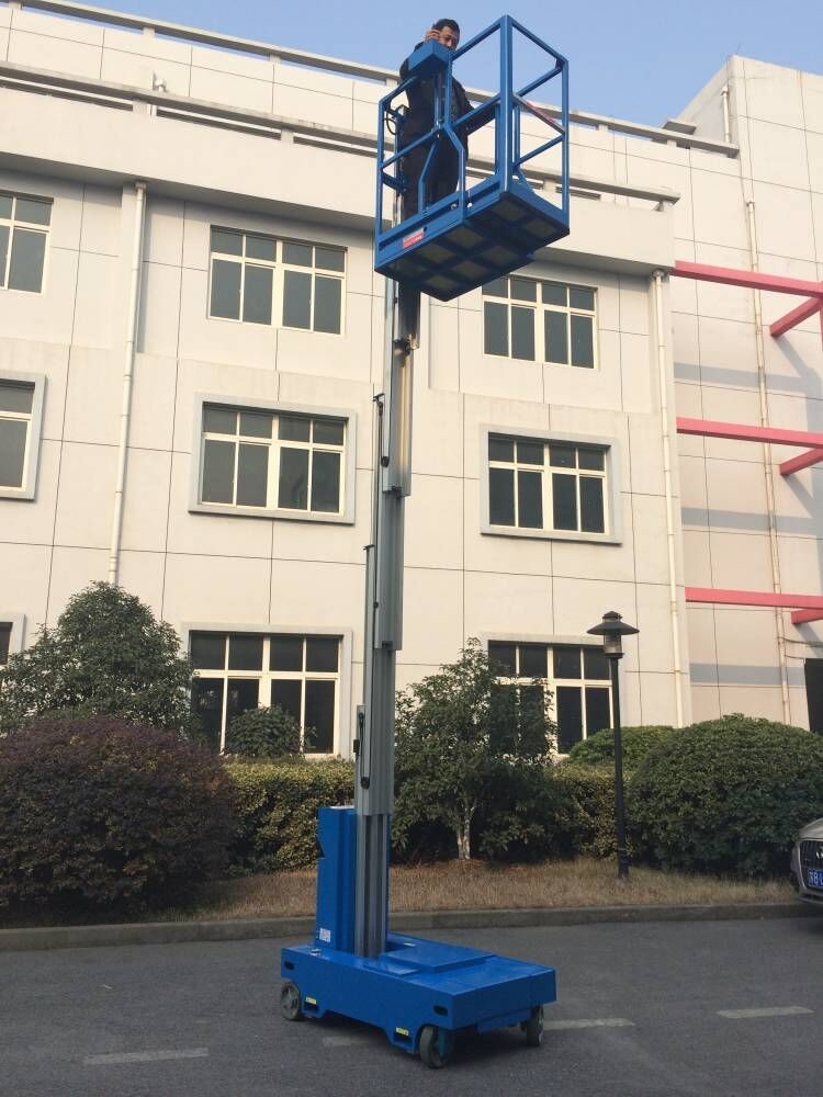 4- 8 m Self Propelled Electric Cherry Picker Single Mast Aerial Work ...