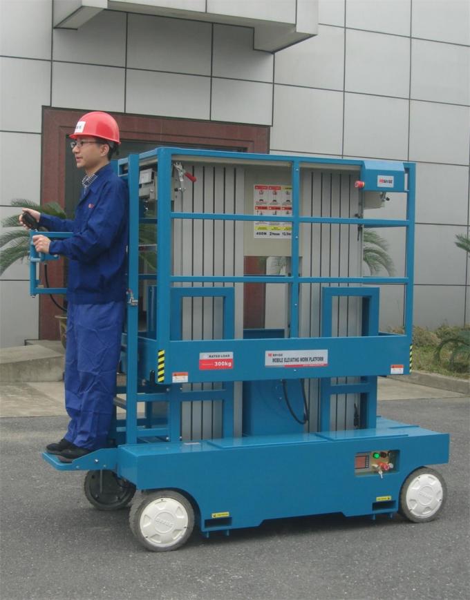Dual Mast Self Propelled Scissor Lift , One Man Scissor Lift With 9.7m ...