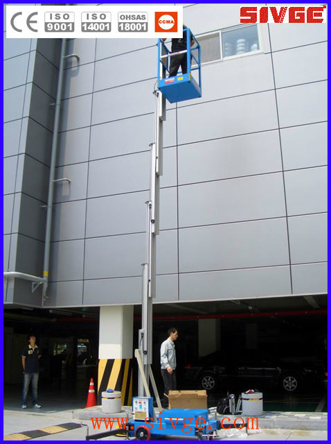 10 Meter Mobile Elevating Work Platform , Electric Work Platform Lifts ...